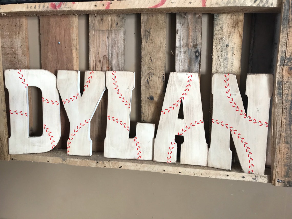 Baseball Letter Vintage Baseball Letter Dirty Baseball | Etsy