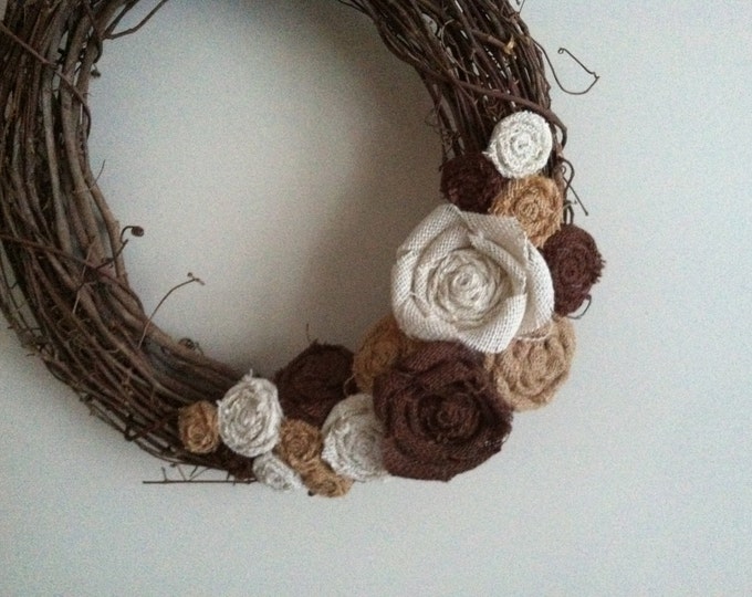 Burlap Removable Wreath Attachment in Three Colors Mixed - Etsy