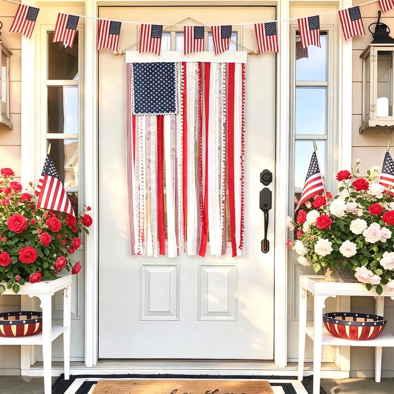 Lighted Rag Flag - Etsy