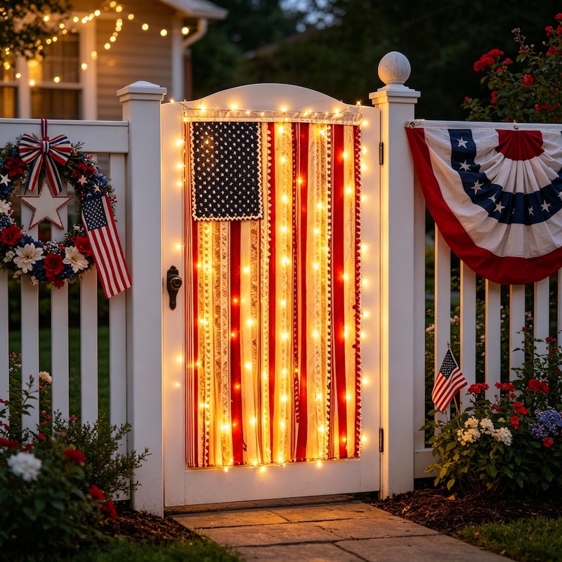 American Flag Door Lights - Etsy