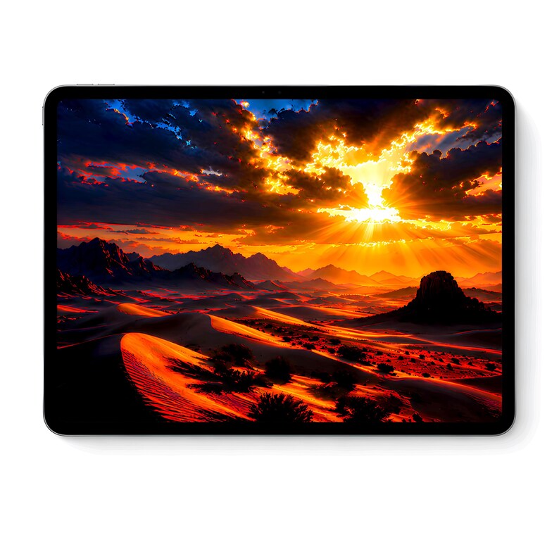 Golden Desert Wallpaper Bundle, Sunset, Dunes, Starry Sky (digital ...