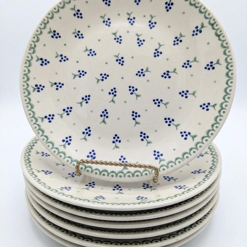 Polish Pottery Blue Daisy - Etsy