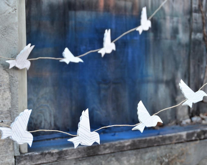 Bird Wedding Garland Rustic Wedding Dove Streamer Wedding Streamers ...