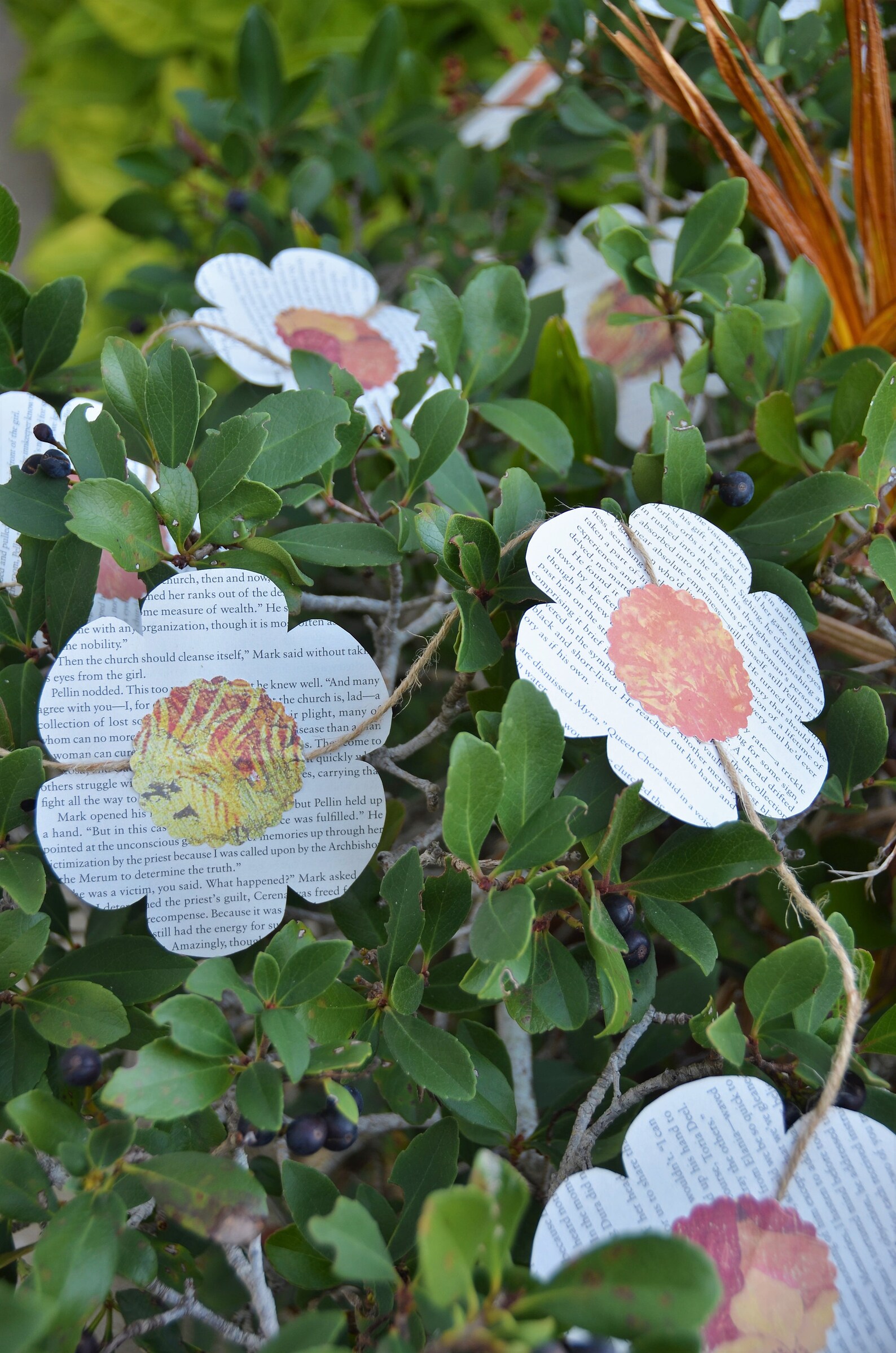 Burnt Orange Flower Garland Decor Flower Garlands Flower Banner Hanging ...