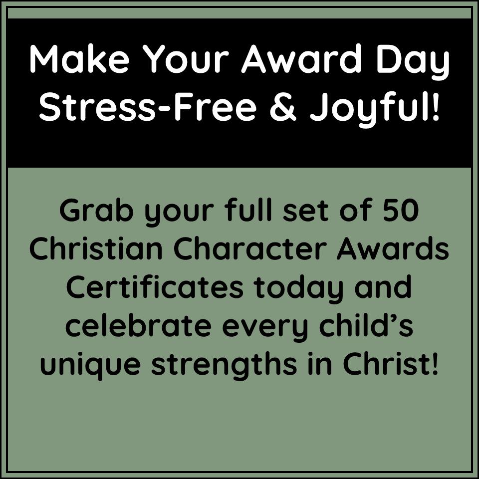 Christian Character Awards With Bible Verses | Editable Student ...