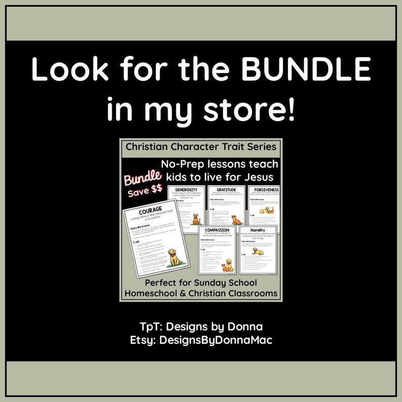 Gratitude Bible Lesson Activities | Christian Character Trait Packet ...