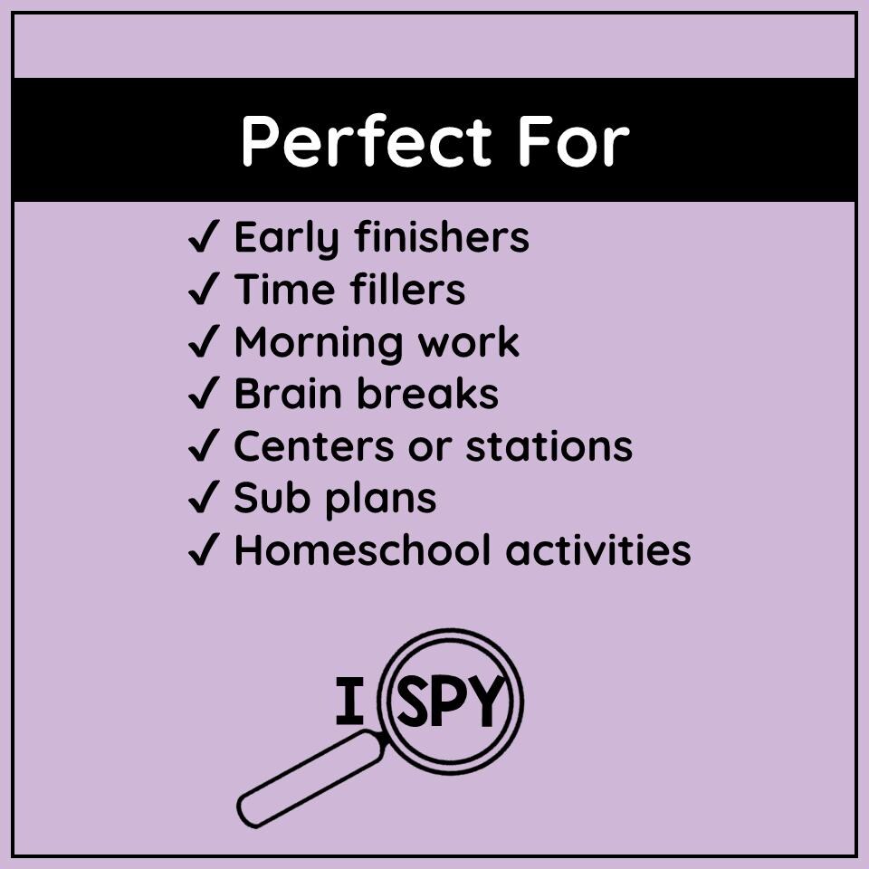 Animal I Spy Printable, No Prep Classroom Activity, Busy Teacher Game ...