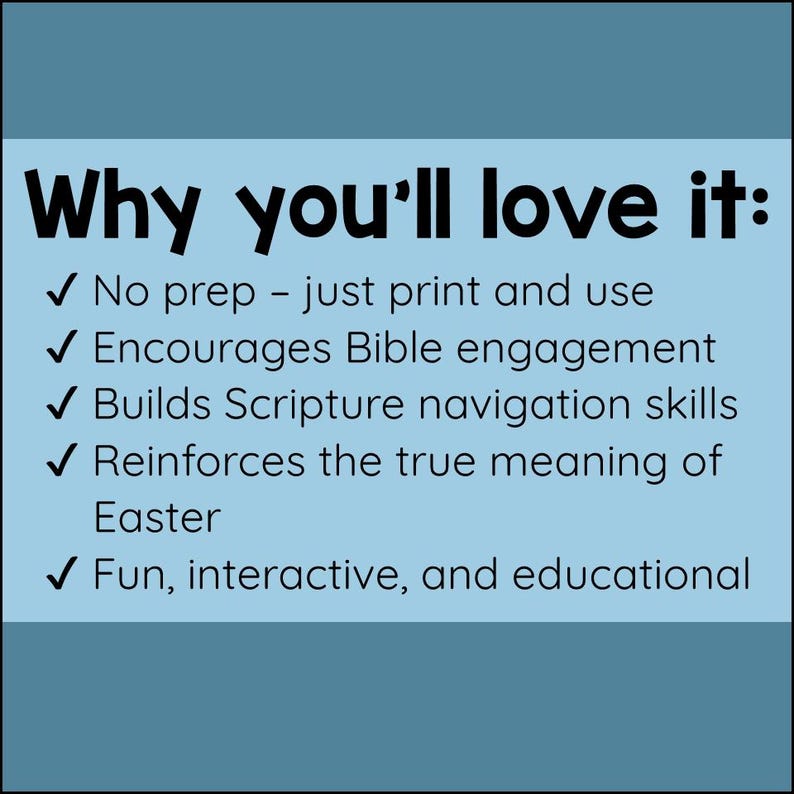 Easter Bible Scavenger Hunt | Jesus Resurrection Game | Scripture ...