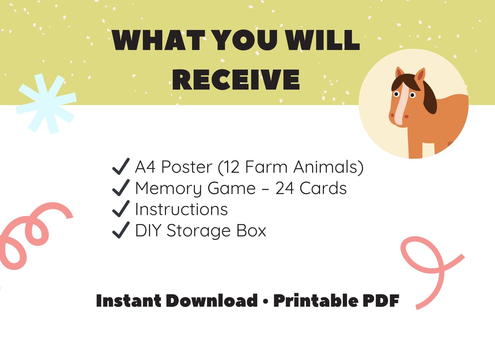 Farm Animals Memory Game Printable | Matching Game for Kids ...