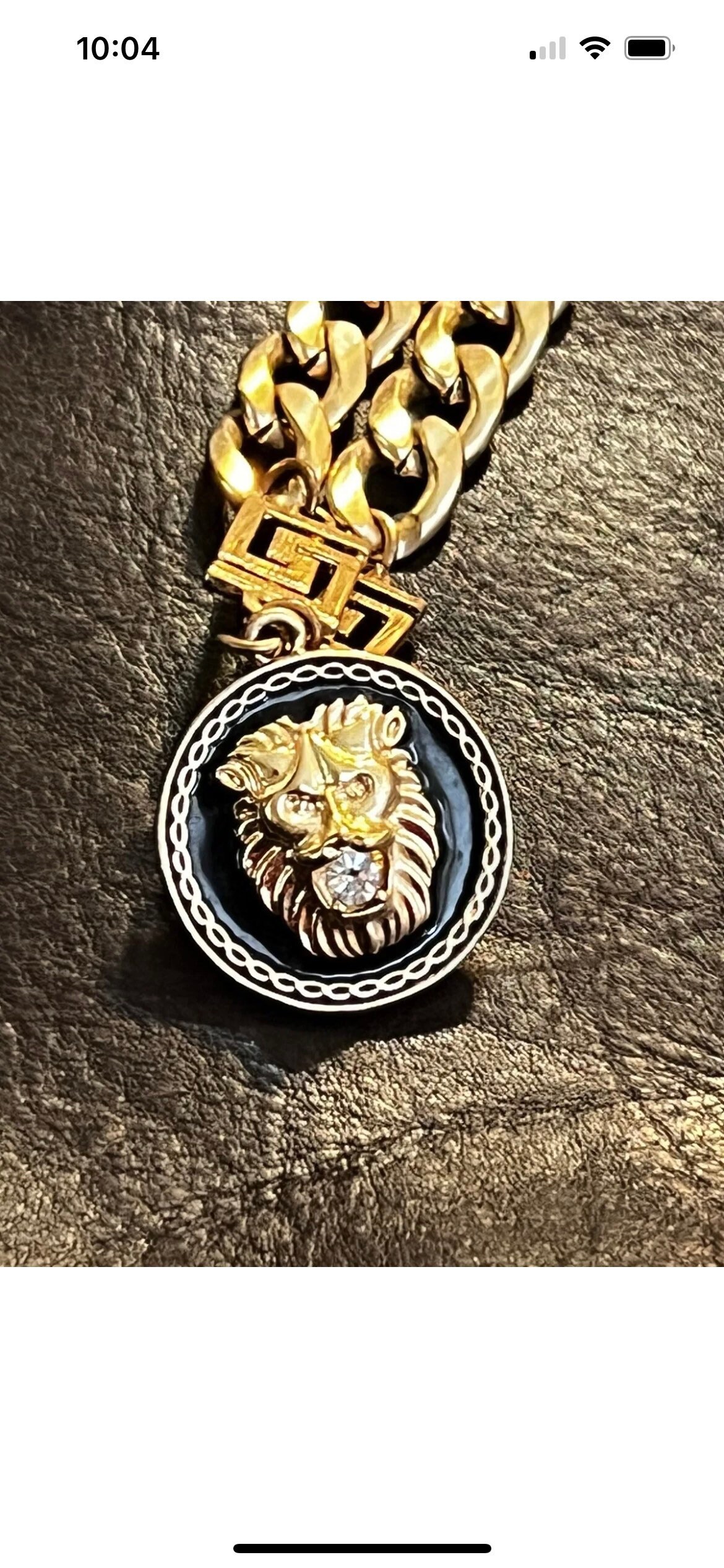 90s ALDO Throwback Versace Lion Head Inspired Gold Link Charm Bracelet ...