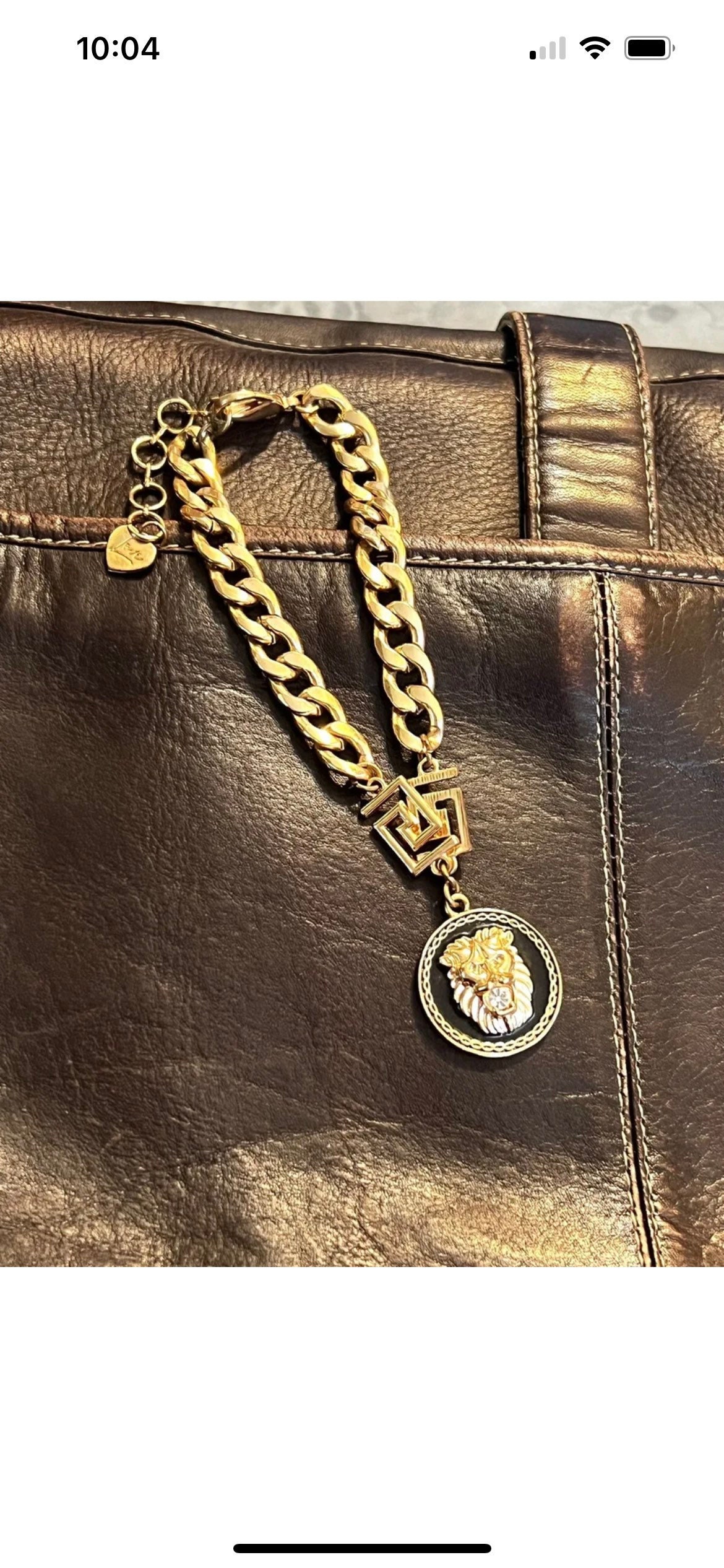 90s ALDO Throwback Versace Lion Head Inspired Gold Link Charm Bracelet ...