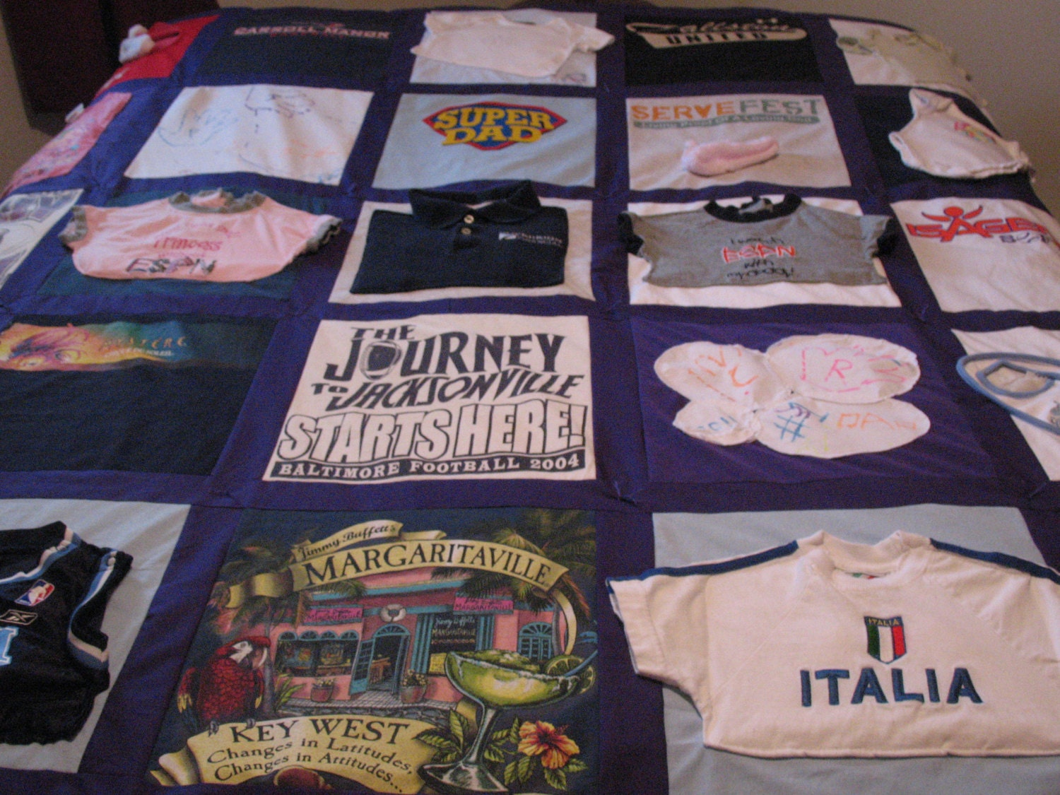Custom Designed T-shirt Memory Quilt Made From Your T-shirts - Baby ...