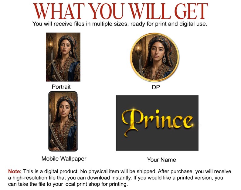 Custom Arabian Royal Portrait From Photo, Ottoman Princess Painting ...