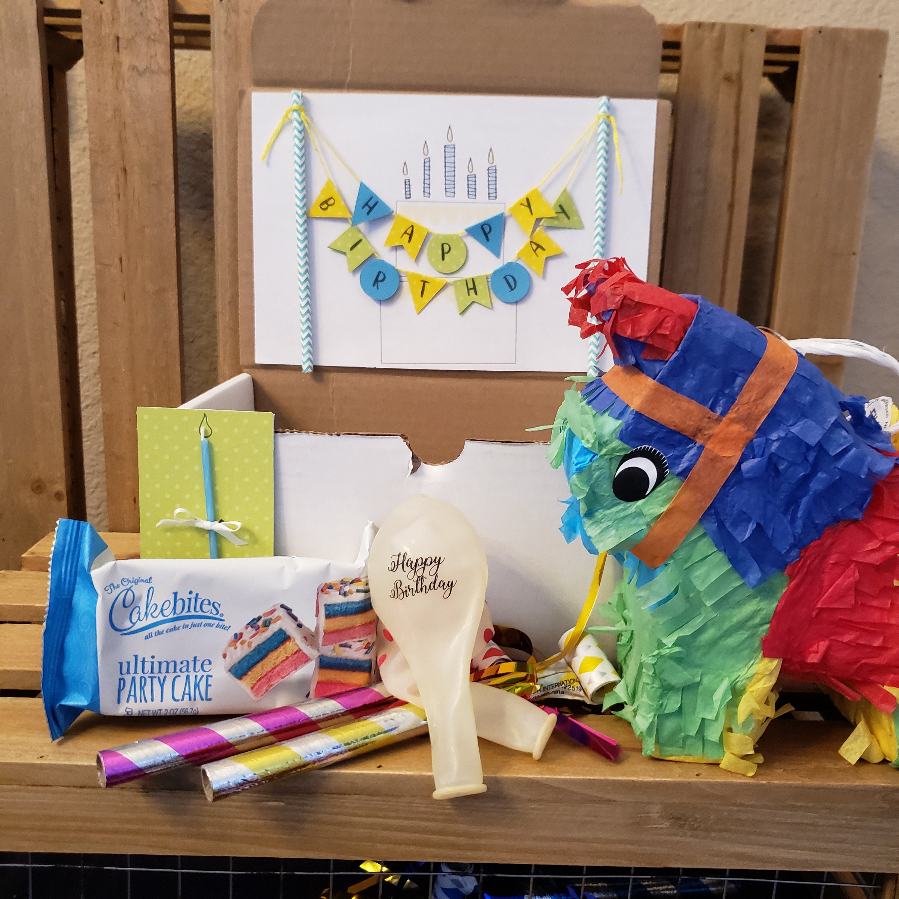 Birthday Care Package/ Mini Pinata Box/ Birthday in a Box/ | Etsy