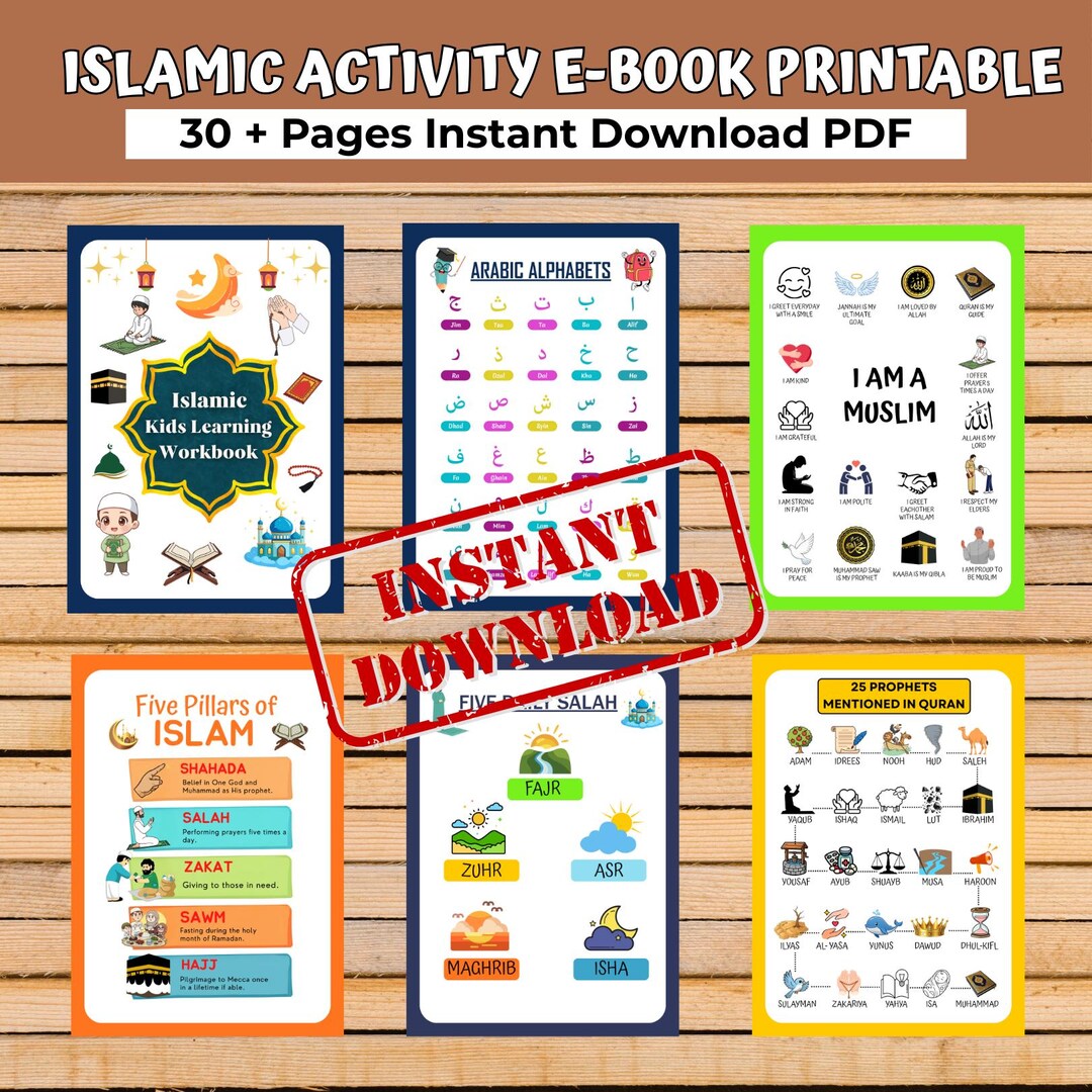 Islamic Kids Learning Workbook, Arabic Alphabet, Dua, Quran Activities ...