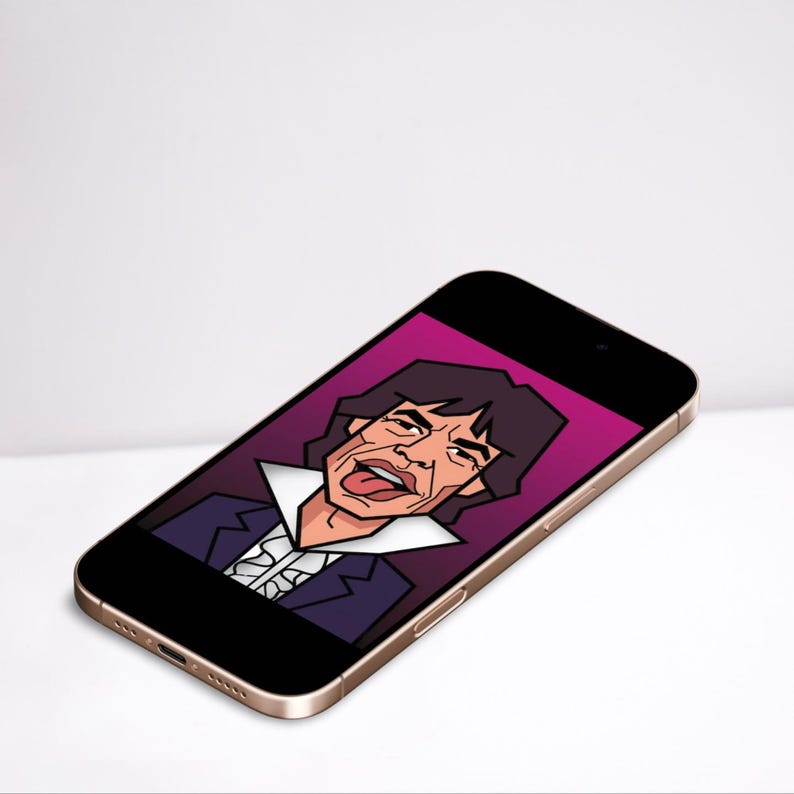 Mick Jagger Cartoon Wallpaper, Pop Art Phone Background, Stylish Music ...