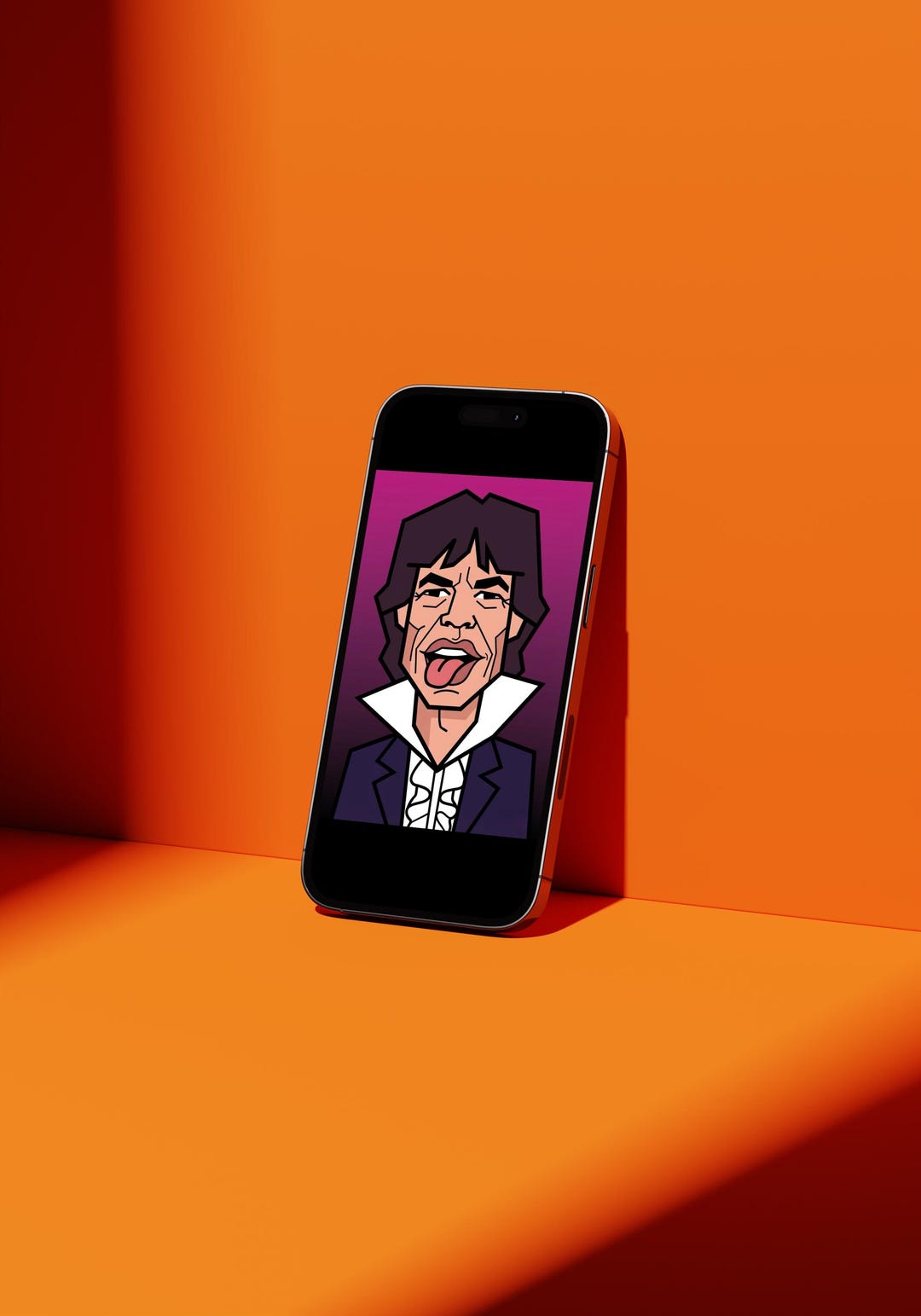 Mick Jagger Cartoon Wallpaper, Pop Art Phone Background, Stylish Music ...