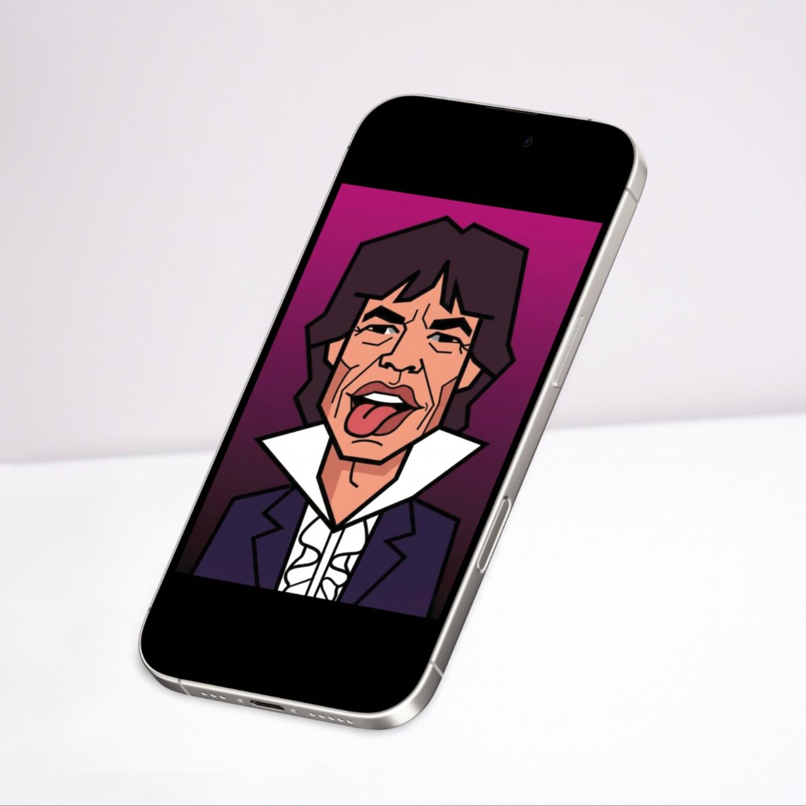 Mick Jagger Cartoon Wallpaper, Pop Art Phone Background, Stylish Music ...
