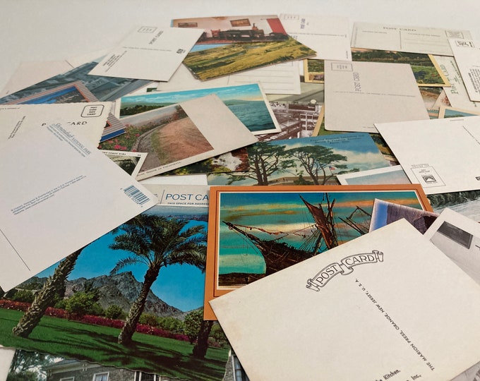 40 Blank Vintage Postcards Random Lot Unused Postcard Lot of 40 Large ...