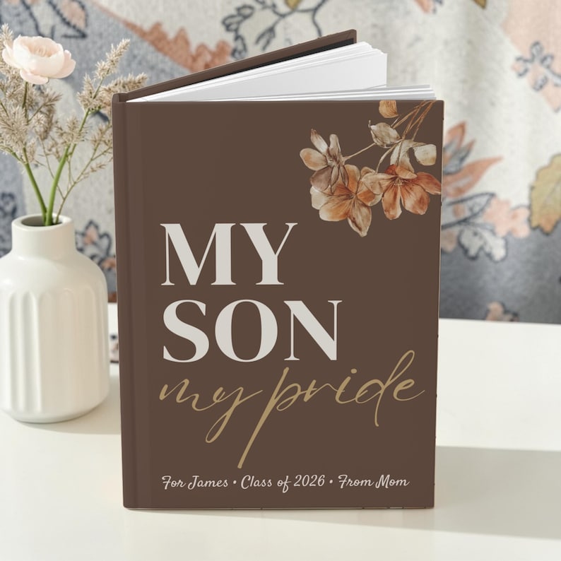 Personalized Graduation Journal for Son Class of 2026 Keepsake Notebook ...