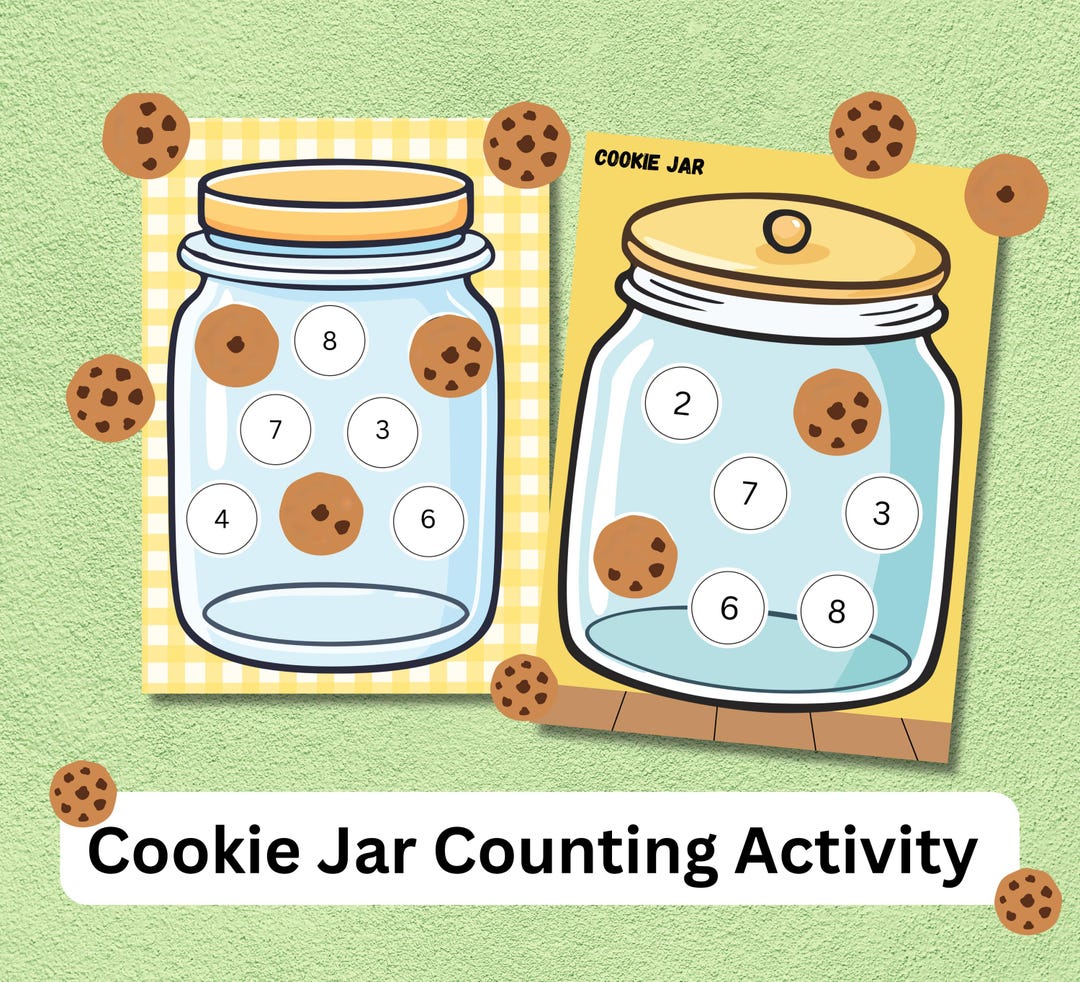 Cookie Jar Counting Activity, Matching Numbers 1-10 Count, Homeschool ...