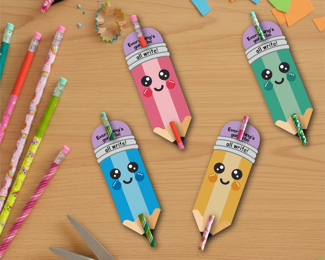 Back to School Pencil Topper, Cute Pencil Tags, Child Gift, Back to ...