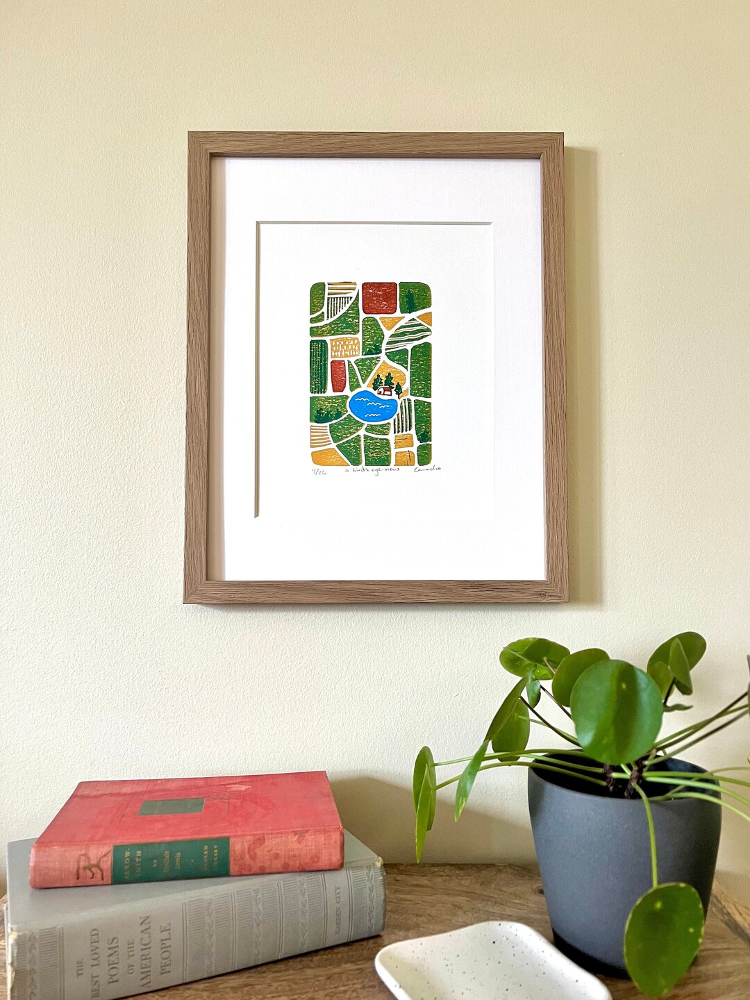 Original Relief Print, "a Bird's Eye-view", 8x10" Artwork - Etsy