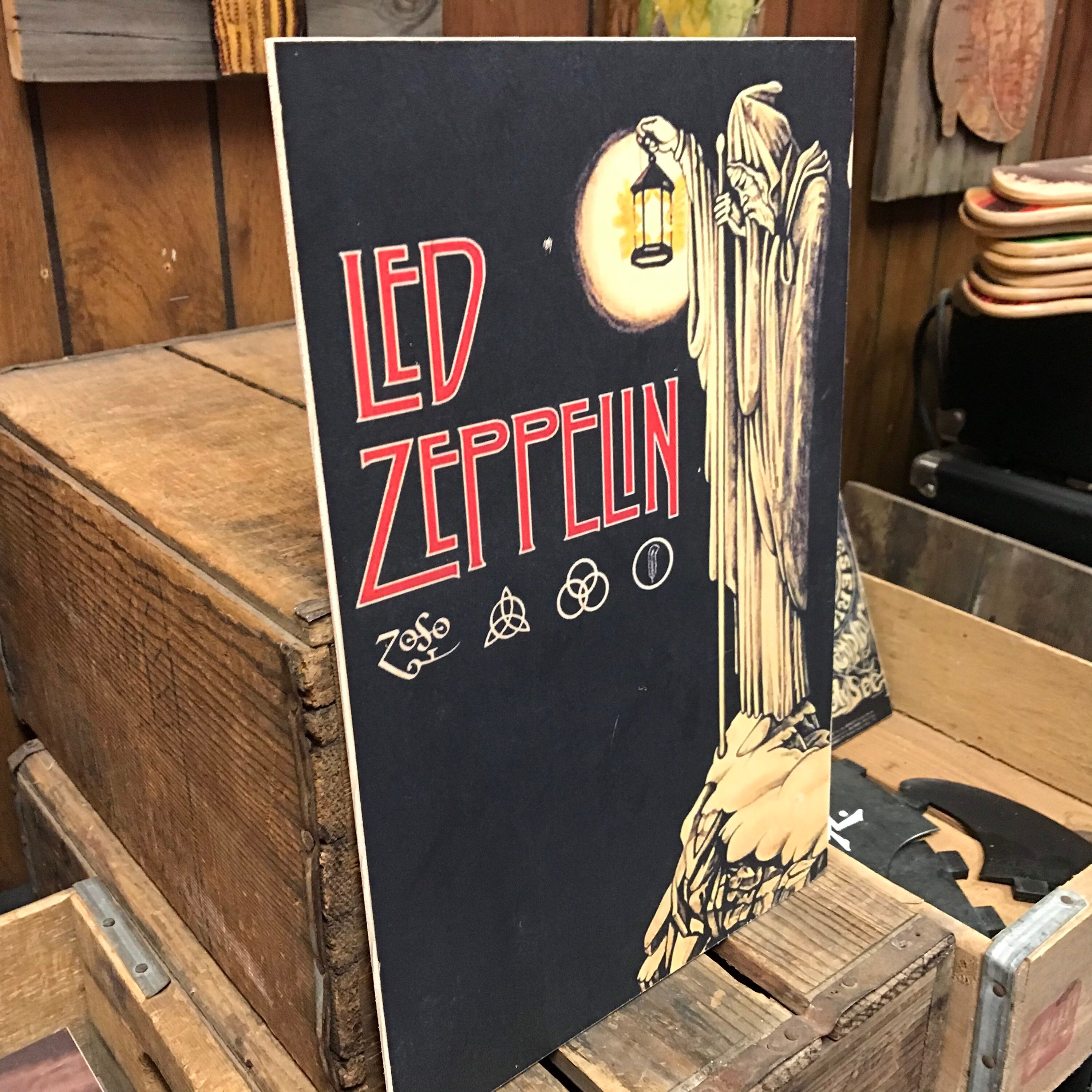 Led Zeppelin IV Inner Sleeve Handmade Wood Poster 10.25x16.25 - Etsy UK