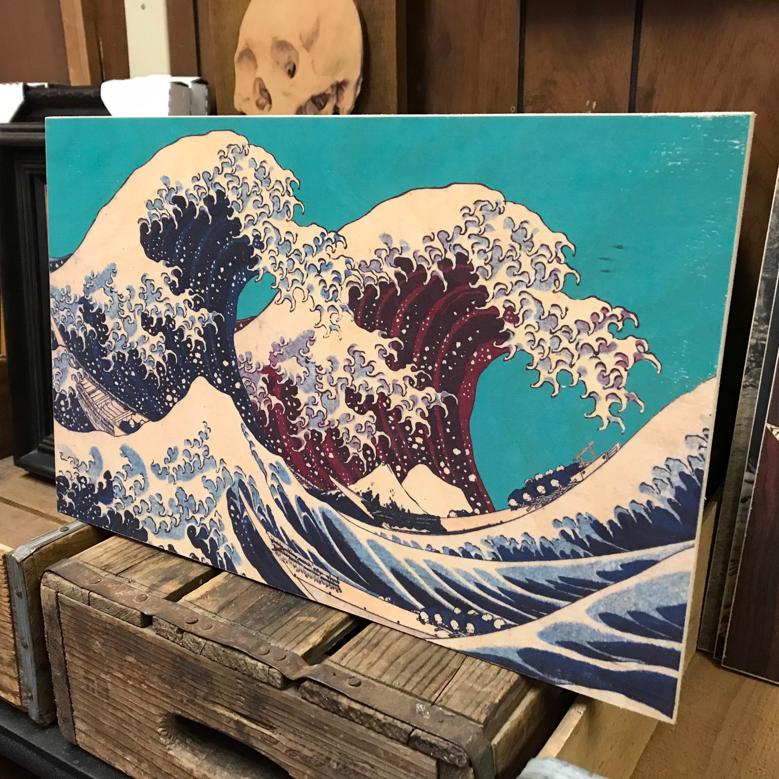 Hokusai Great Wave Set Handmade Wood Poster 10.25x16.25 - Etsy