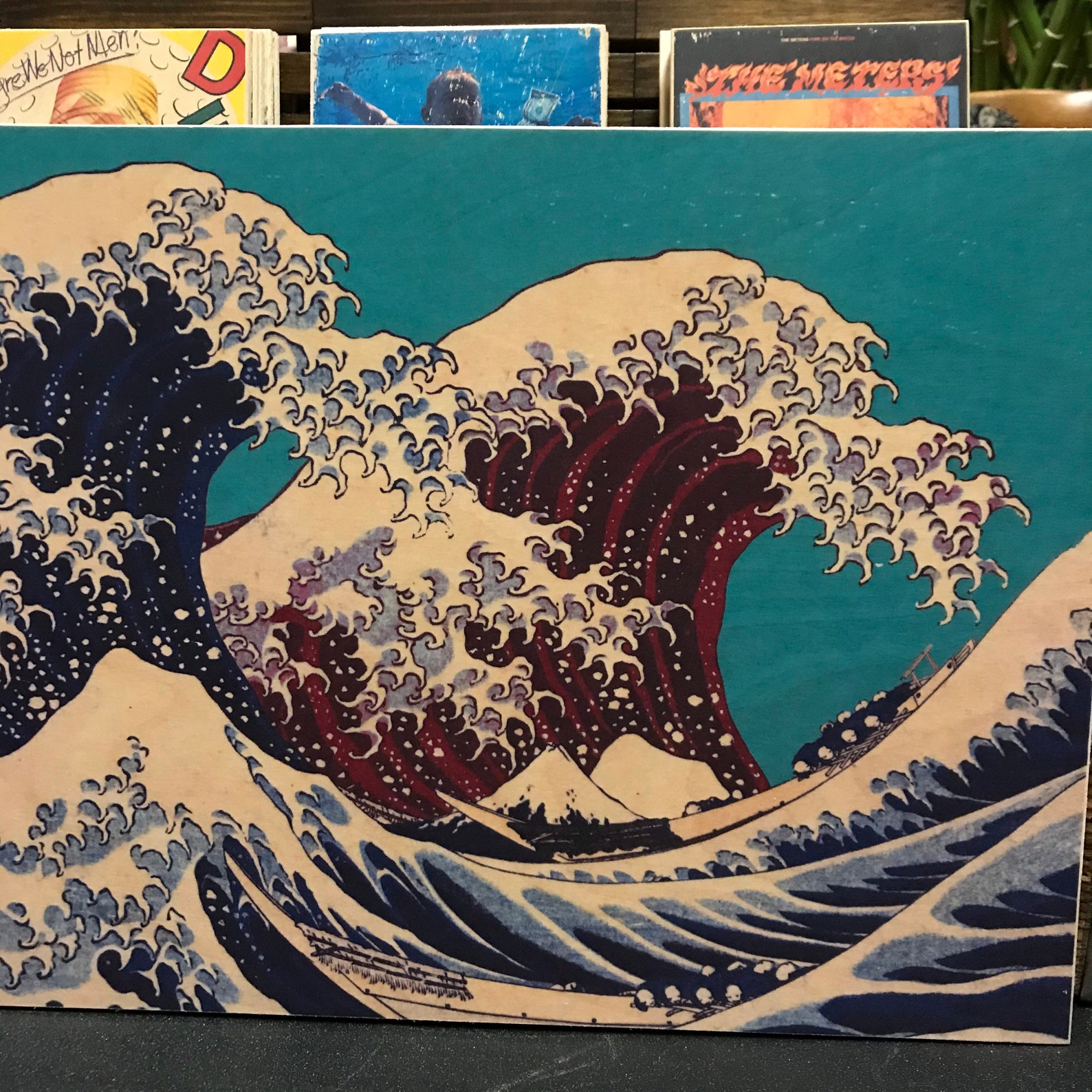 Hokusai Great Wave Set Handmade Wood Poster 10.25x16.25 | Etsy