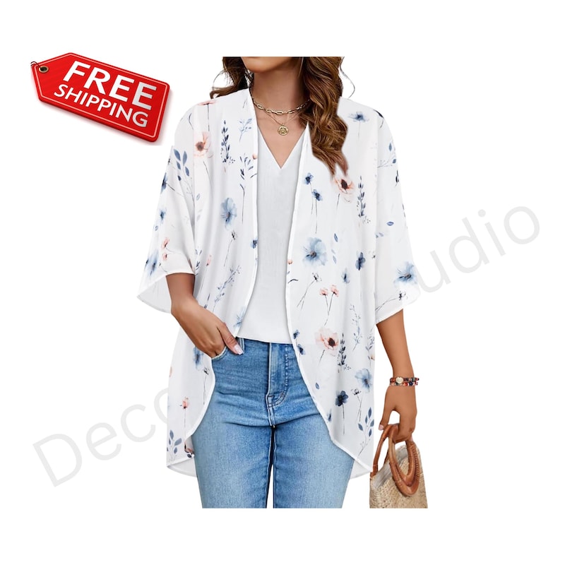 Floral Chiffon Cardigans - Etsy