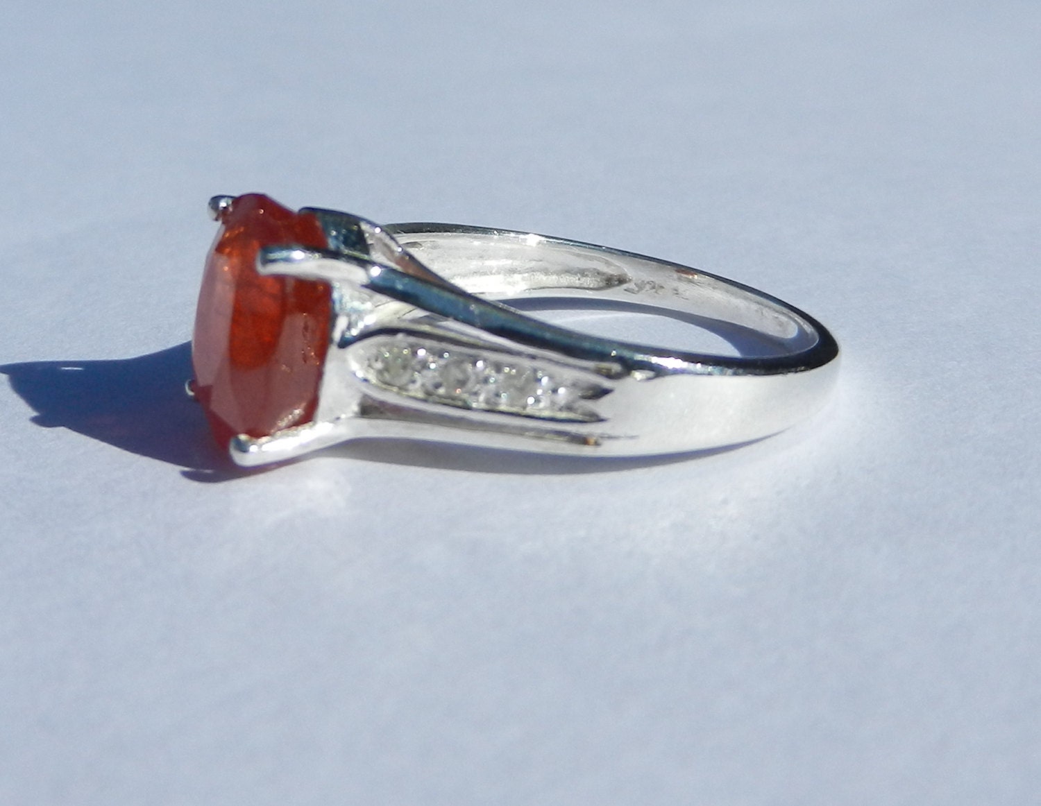 Natural 3.90 Carat Ruby & Diamond Ring Solid 925 Sterling - Etsy