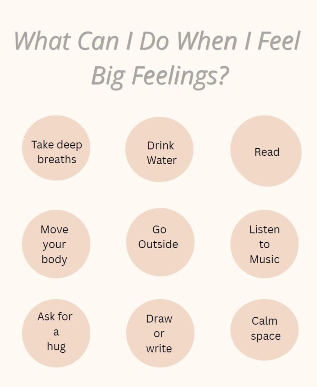 Feelings Chart + Calm Down Chart Bundle / Kids Emotional Regulation ...