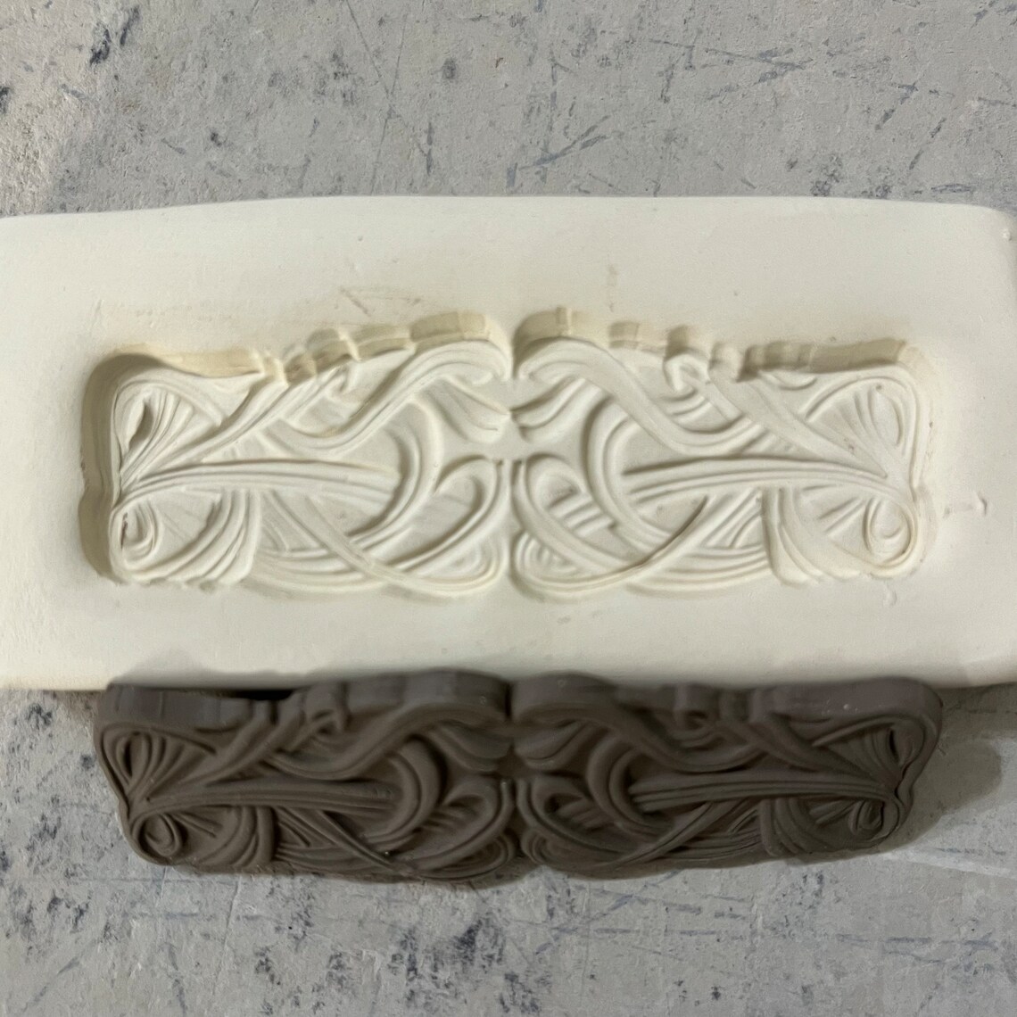 CB Celtic Bar Clay Sprig Mold Pottery Press Mold Relief Mold or Sprig ...