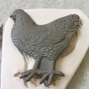 HB Clay Sprig Mold - Chicken Hen Pottery Press Mold - Push Mold or ...