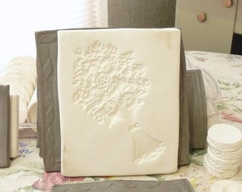 Clay Sprig Thistle Leaf Blossom Pottery Press Mold Relief Mold or Sprig ...