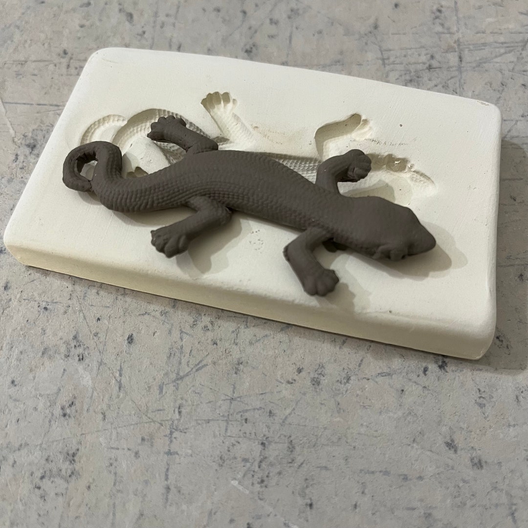 GS Gecko Small Clay Sprig Mold Pottery Press Mold Relief Mold or Sprig ...