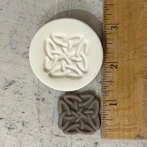 CKSQ Celtic Square Weave Sprig Press Mold Relief or Sprig Mold Bisque ...