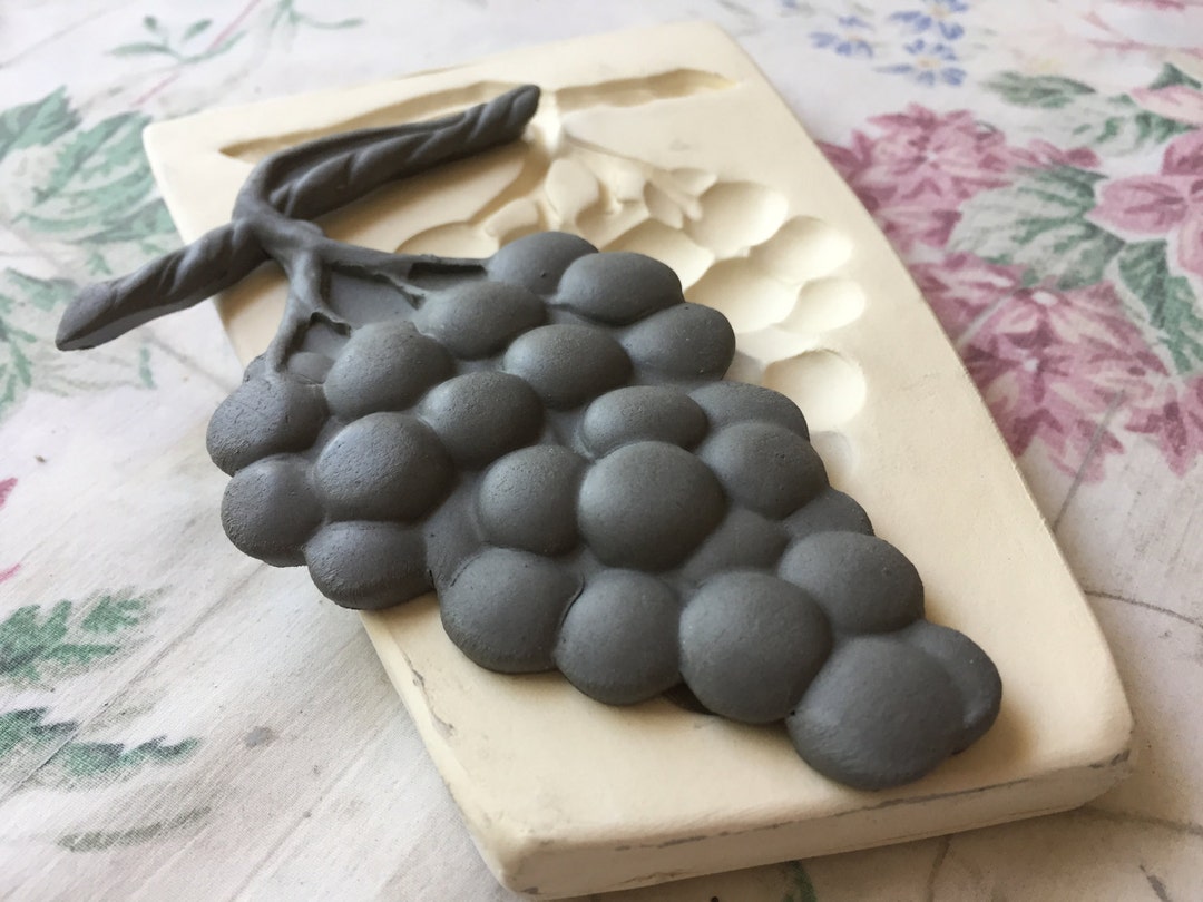 GL Clay Sprig Mold Large Vine Grape Cluster Pottery Press Mold Relief ...