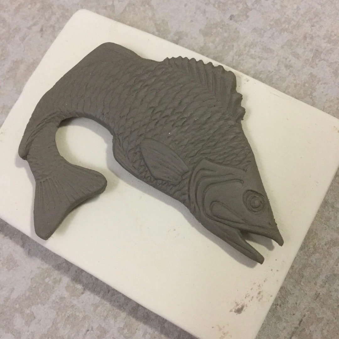 F Clay Sprig Mold - Fish Press Mold - Relief Mold or Sprig Mold for ...