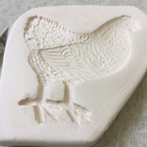 HB Clay Sprig Mold - Chicken Hen Pottery Press Mold - Push Mold or ...