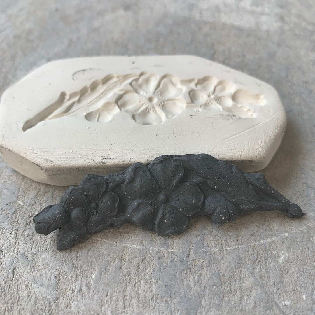 SFS Clay Sprig Mold Small Flower Stem Pottery Press Mold Relief Mold or ...