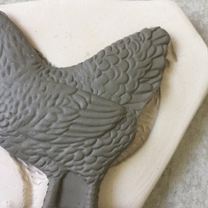 HB Clay Sprig Mold - Chicken Hen Pottery Press Mold - Push Mold or ...