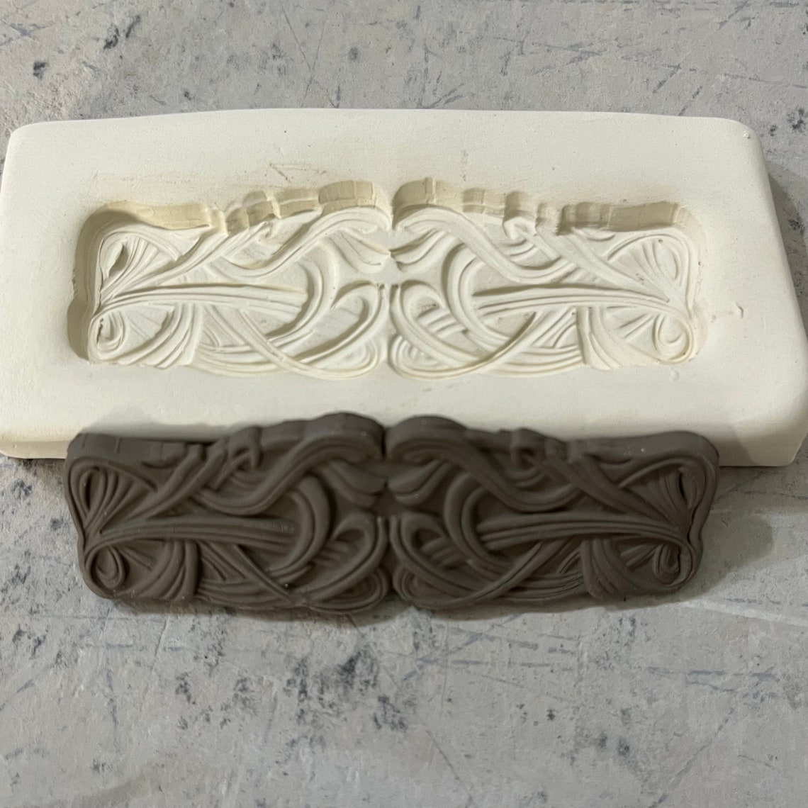 CB Celtic Bar Clay Sprig Mold Pottery Press Mold Relief Mold or Sprig ...