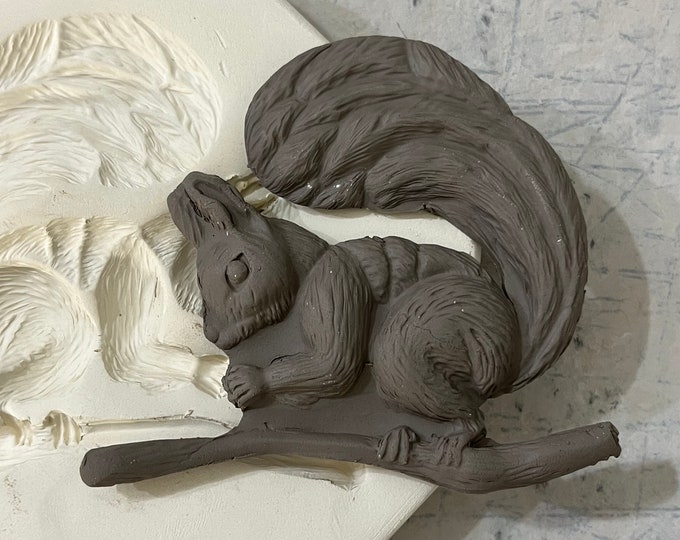 SQS Clay Sprig Squirrel Pottery Press Mold Relief Mold or Sprig Mold ...