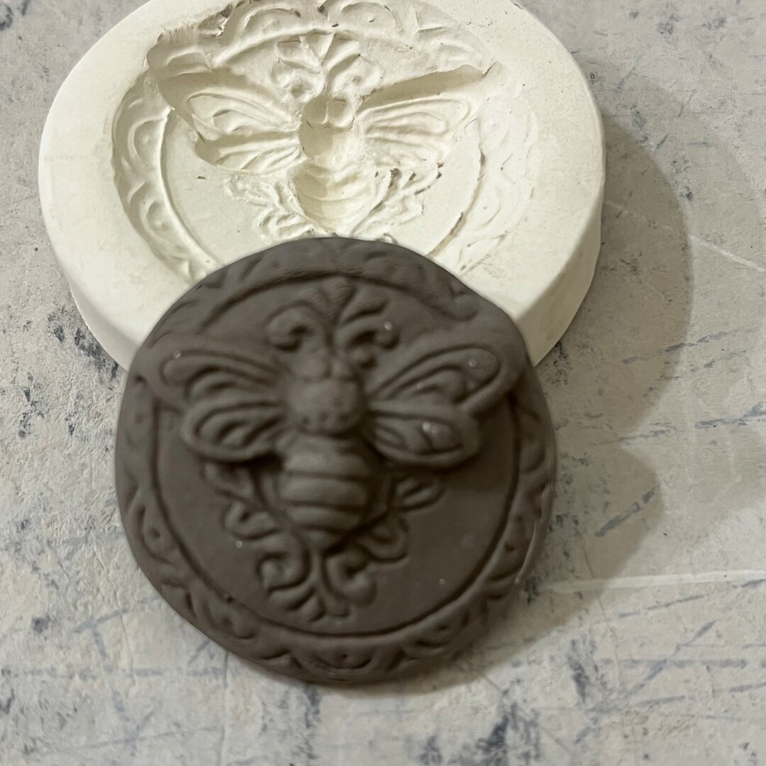 BD Bee Medallion Press Mold Relief Mold or Sprig Mold Bisque Clay for ...