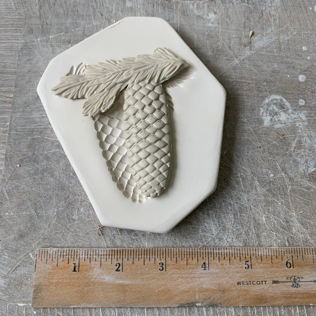 PC Pine Cone Sprig Bisque Sprig Mold for Pottery Decorating and Texture ...