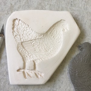 HB Clay Sprig Mold - Chicken Hen Pottery Press Mold - Push Mold or ...