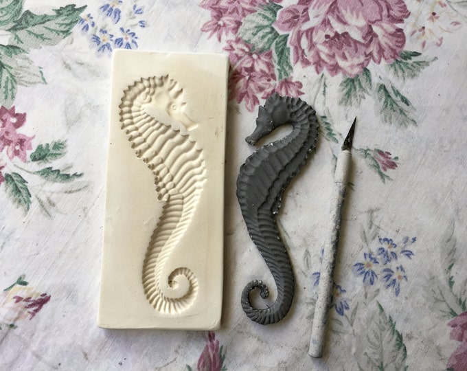 SHL Clay Sprig Seahorse Pottery Press Mold Relief Mold or Sprig Mold ...