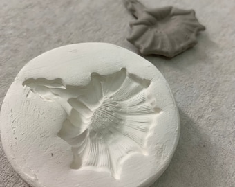 Clay Sprig Thistle Leaf Blossom Pottery Press Mold Relief Mold or Sprig ...